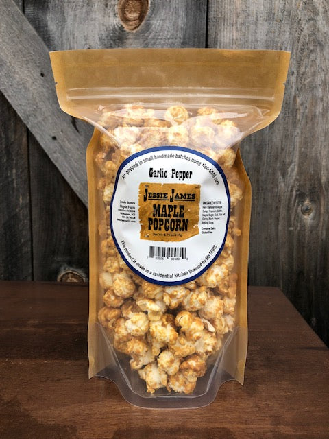 Maple Popcorn Garlic Pepper – Jessie James Maple Farm